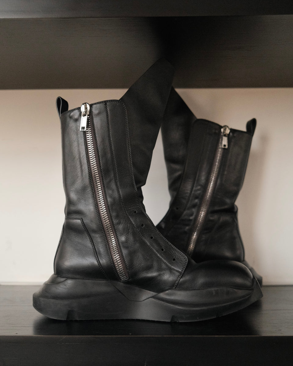 RICK OWENS Geth Army Leather Boot – Around The Shoes